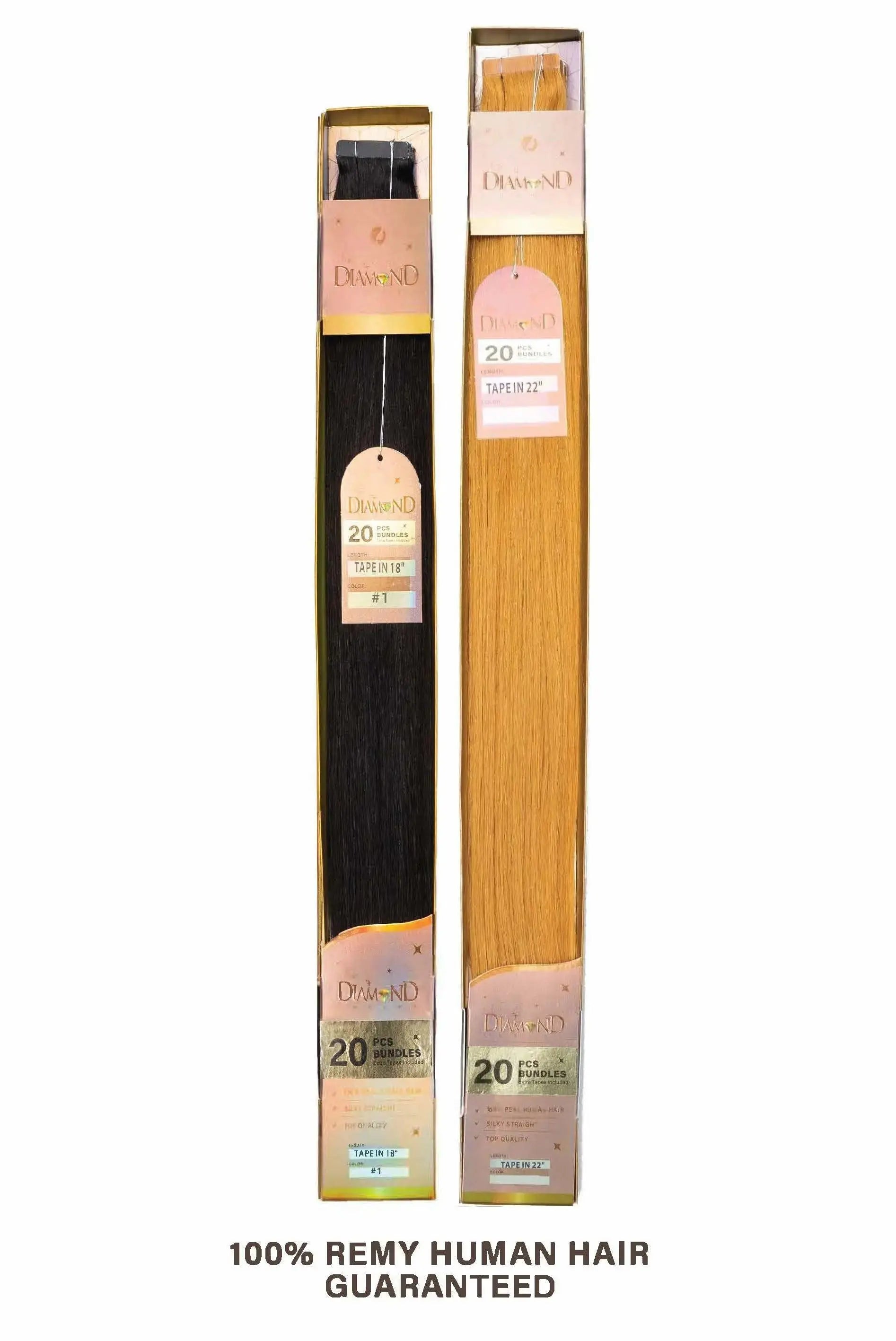 DIAMOND LUXURY TAPE-IN HAIR EXTENSIONS - 100% Remy Human Hair – Morado